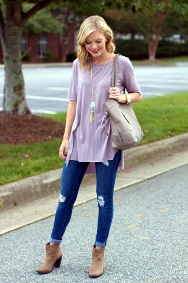 Wear Ankle Boots With Jeans Fashionably 40 Chic Ways
