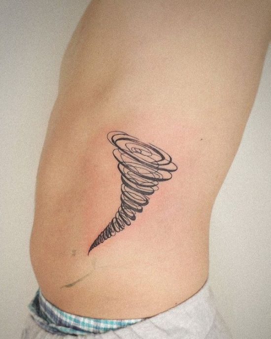 40 Realistic Tattoos of Tornadoes with Meaning - Fashion Enzyme
